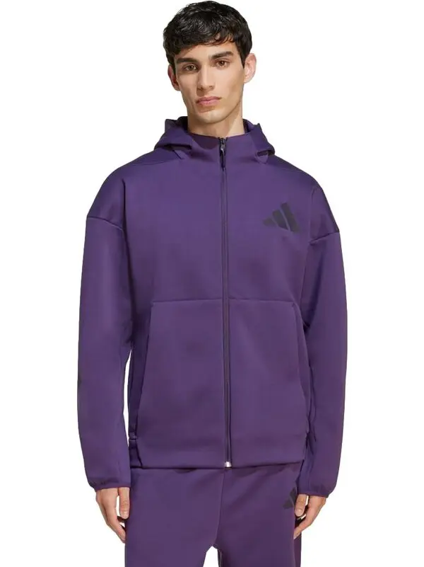 Adidas Z.n.e. Full-zip Hooded Track Jacket - Aurora Plum