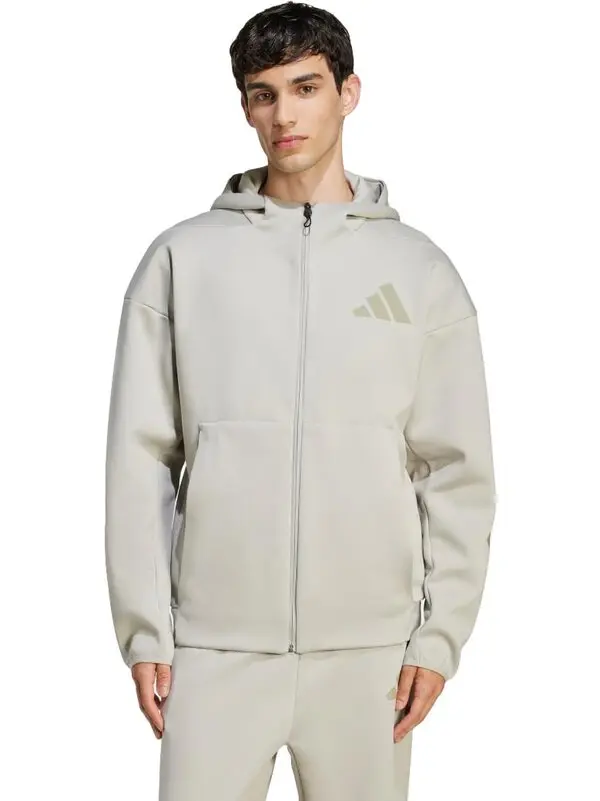 Adidas Z.n.e. Full-zip Hooded Track Jacket - Metal Grey