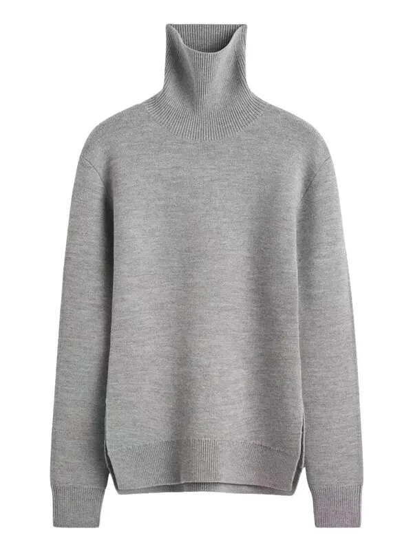 TOTEME High-neck Double Knit Sweater - Grey