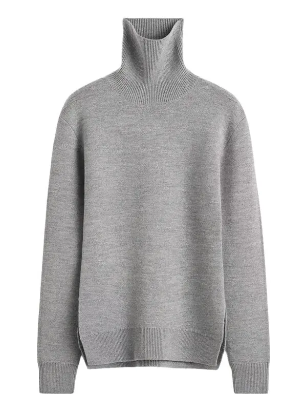 TOTEME High-neck Double Knit Sweater - Grey