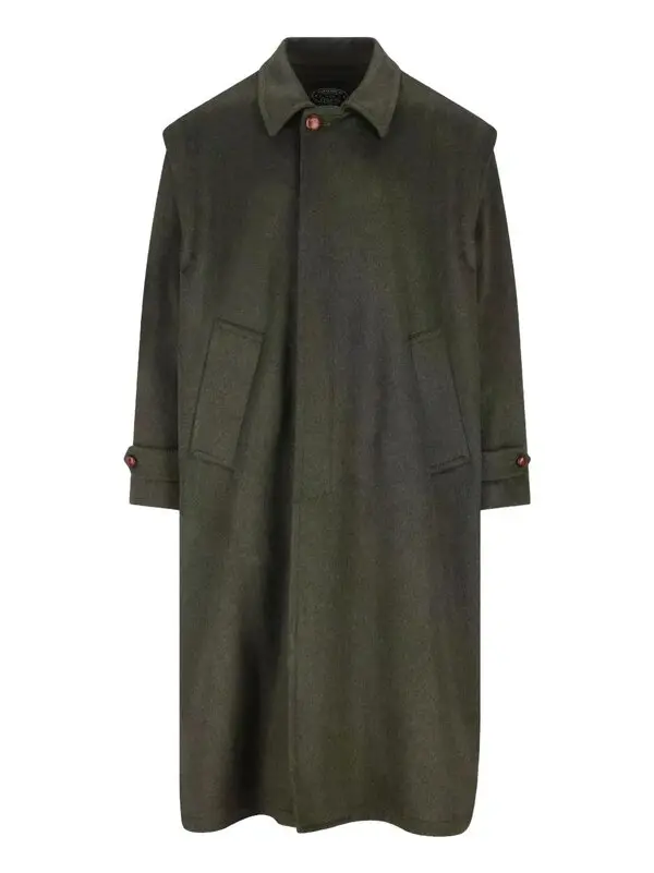 CINI Single-breasted Wool Coat - Green