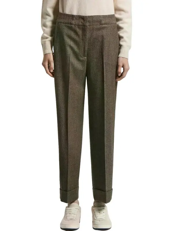 Peserico Cuffed-hem Trousers - Brown