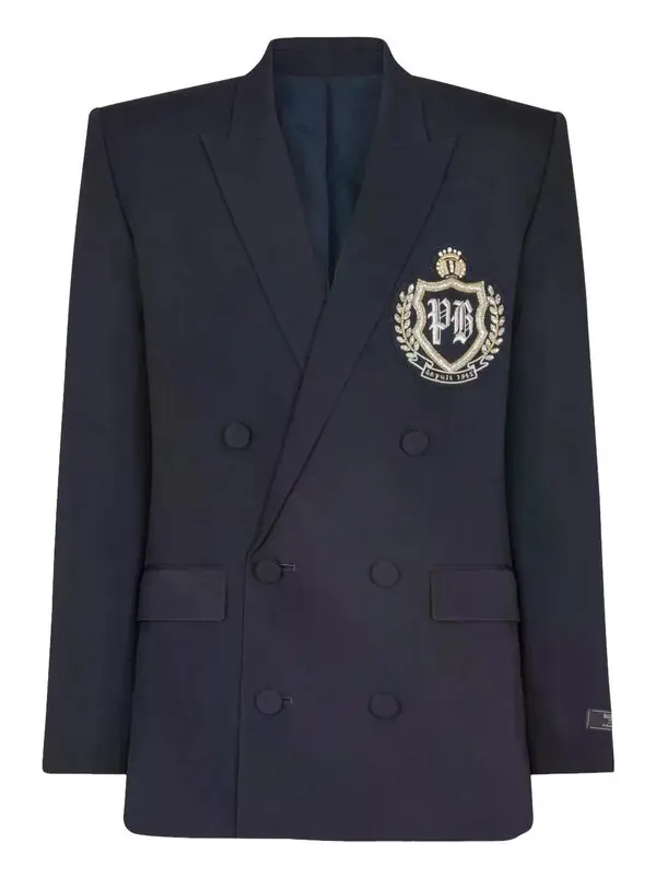 Balmain Double-breasted Blazer - Blue