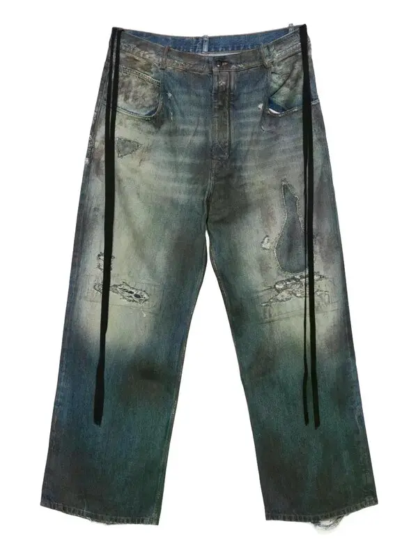ANN DEMEULEMEESTER Paneled Jeans - Blue