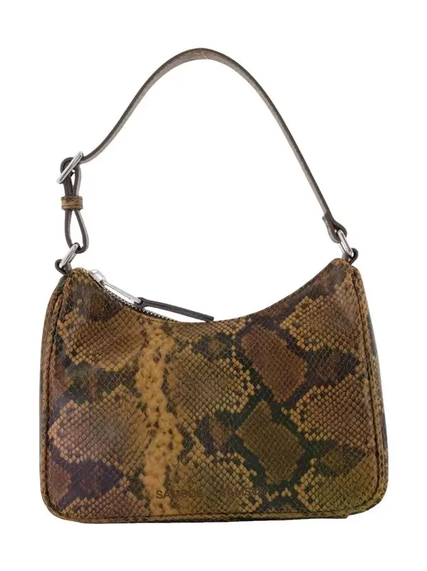 SAMSOE SAMSOE Sacima Snakeskin-effect Shoulder Bag - Brown