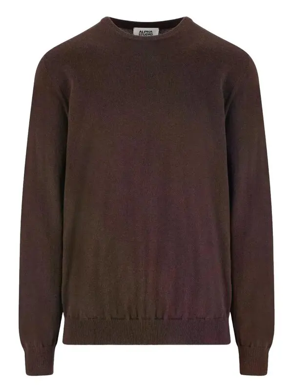 Alpha Studio Crew-neck Cashmere Sweater - Brown