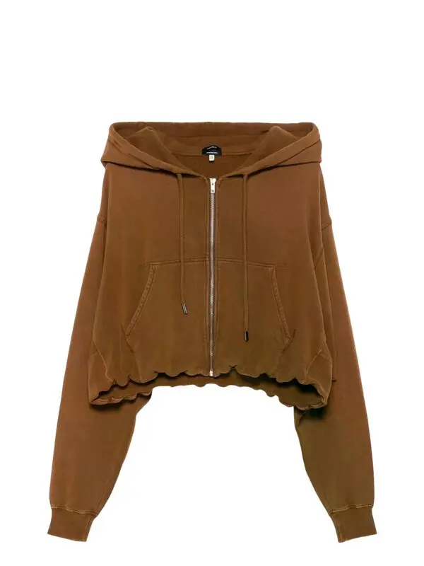 R13 Zip-up Hoodie - Brown