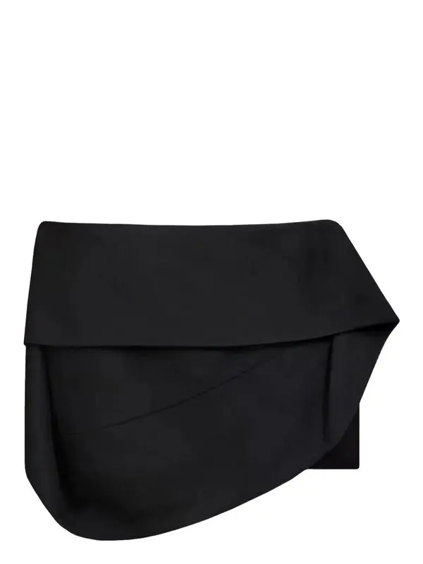 FERRAGAMO Draped Basque Mini Skirt - Black