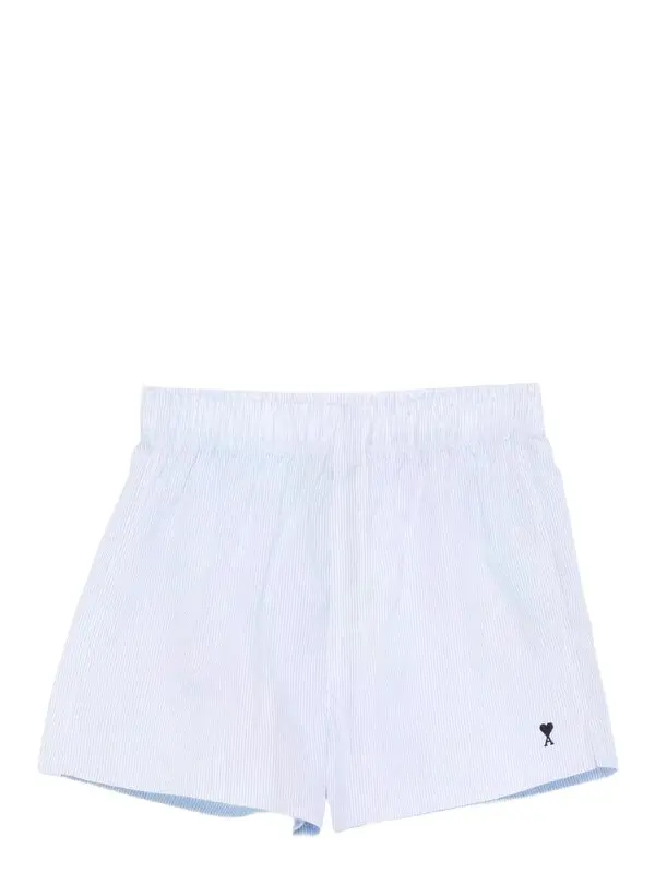 Ami Striped Pyjama Shorts - Blue