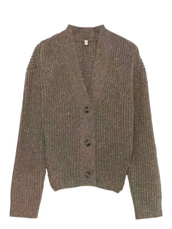 R13 Ribbed Knit Cardigan - Brown