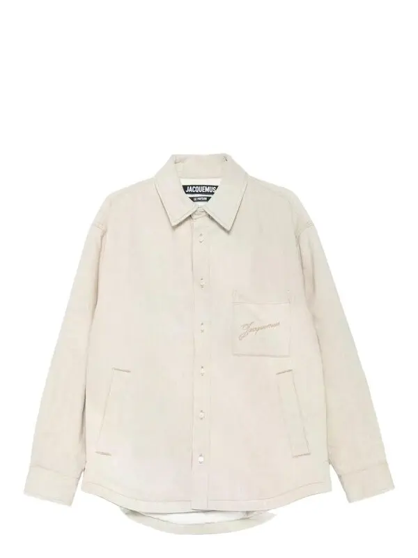 Jacquemus The Boulanger Embroidered Overshirt - Neutrals