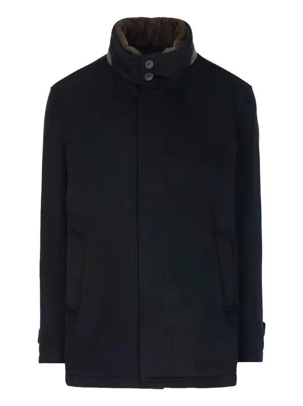 Herno Cashmere High-neck Jacket - Blue