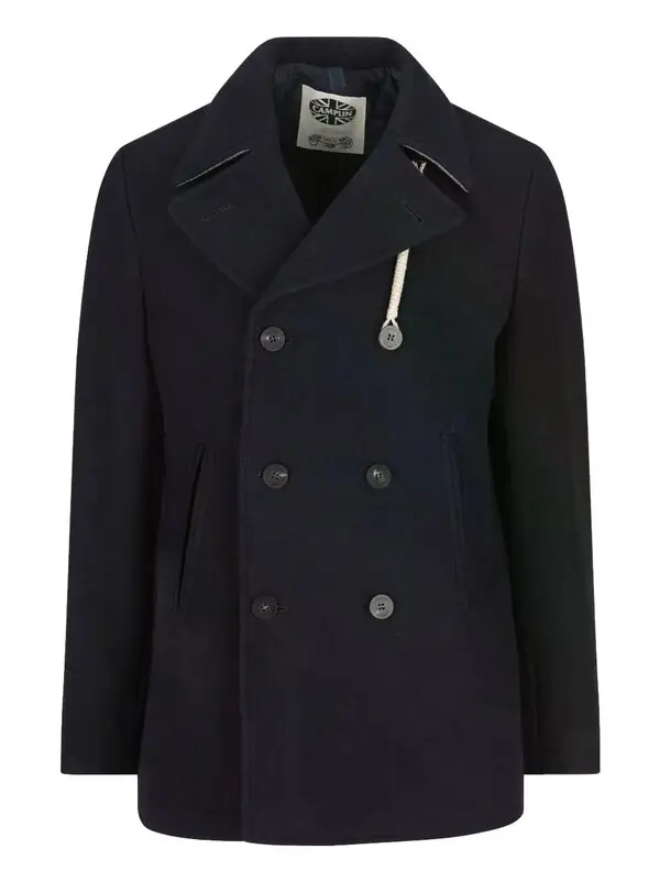 CAMPLIN Double-breasted Pea Coat - Blue