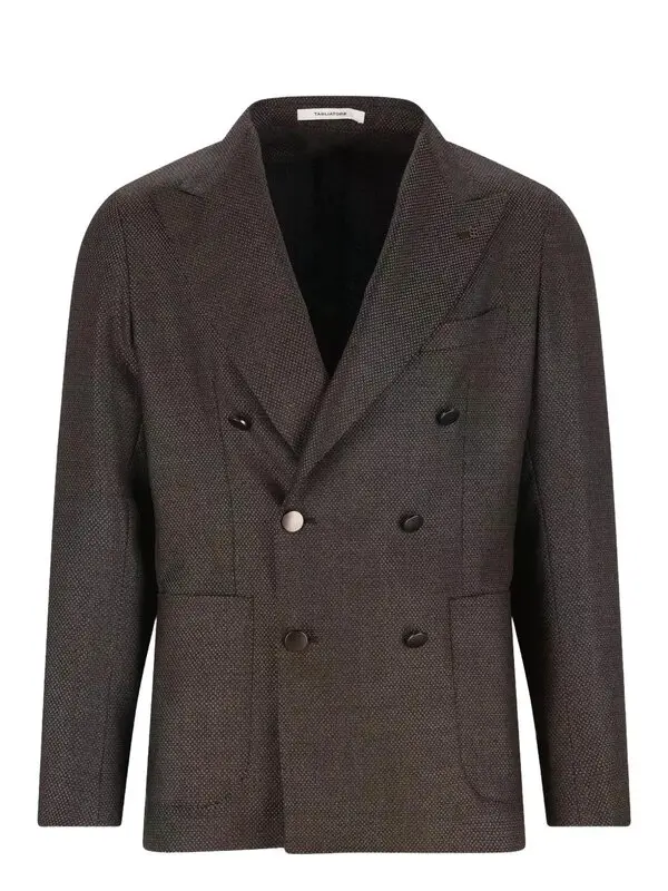Tagliatore Double-breasted Patch-pocket Blazer - Brown