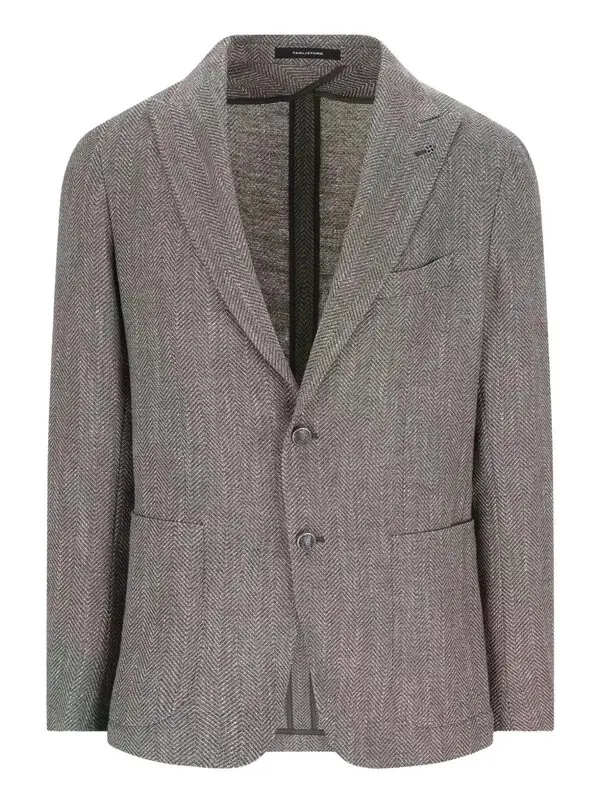 Tagliatore Herringbone-pattern Blazer - Grey