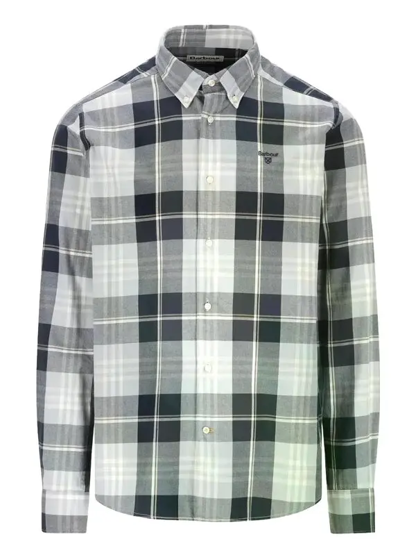 Barbour Checked Embroidered Shirt - Blue