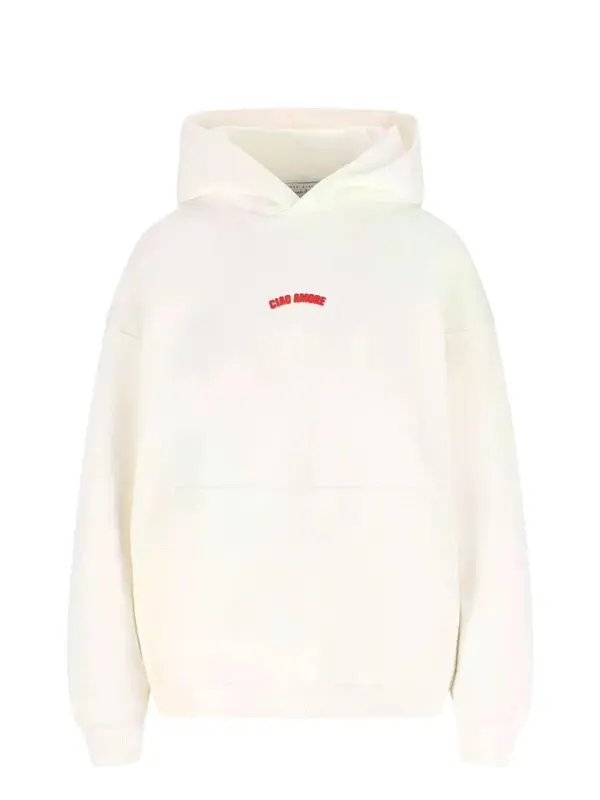 Giada Benincasa Ciao Amore Embroidered Hoodie - White