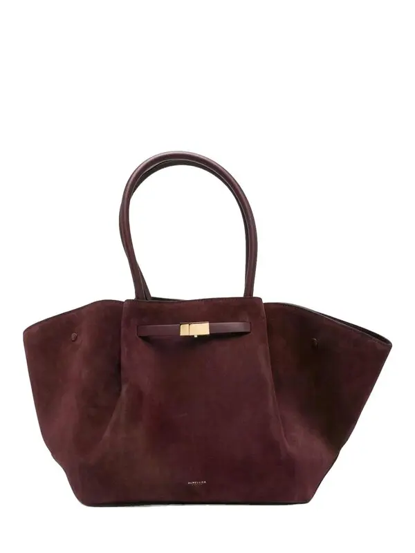 DEMELLIER Midi New York Suede Tote Bag - Red