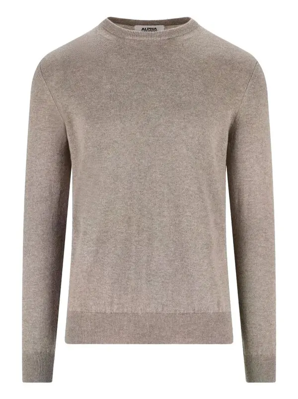 Alpha Studio Crew-neck Cashmere Sweater - Neutrals
