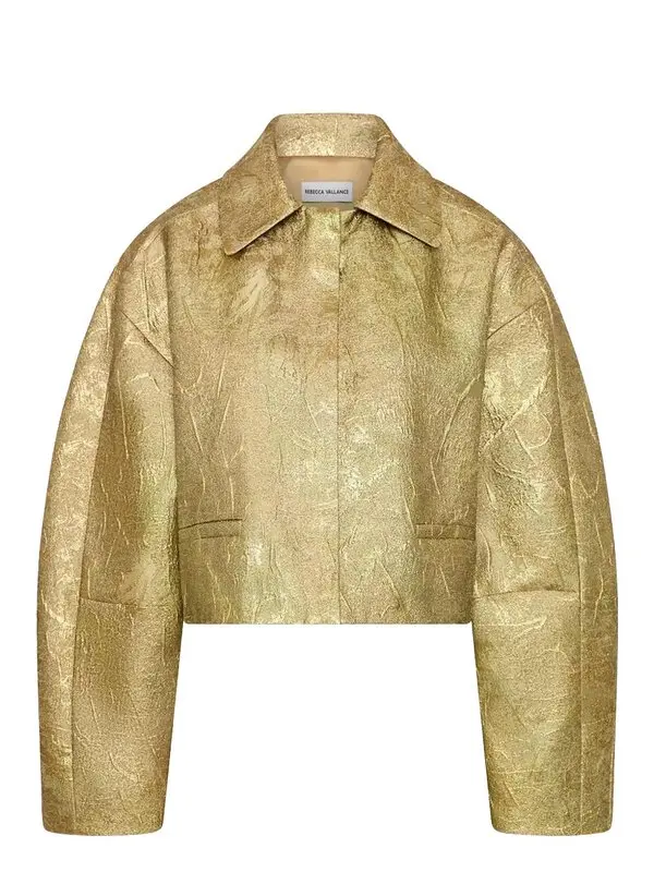 Rebecca Vallance Metallic-effect Zip Jacket - Gold