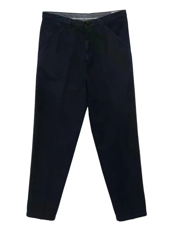 Brunello Cucinelli Press-crease Cotton Trousers - Blue