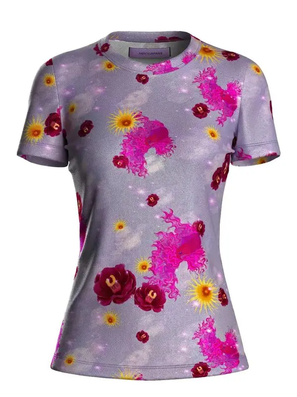 MARGHERITA MACCAPANI Printed T-shirt - Purple
