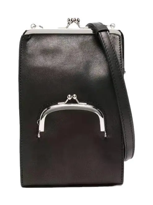 Yohji Yamamoto Smartphone Crossbody Bag - Black