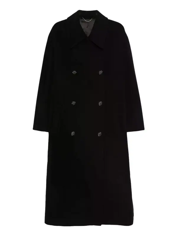 TOTÊME Double-breasted Buttoned Coat - Black