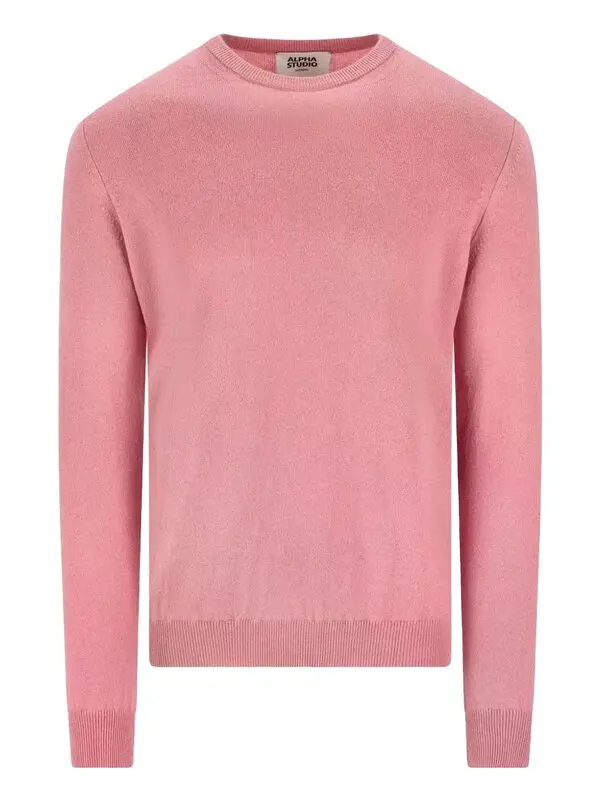 Alpha Studio Crew-neck Cashmere Sweater - Pink