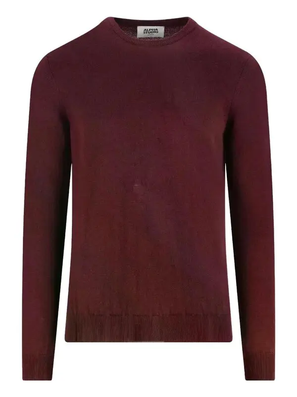 Alpha Studio Crew-neck Cashmere Sweater - Red