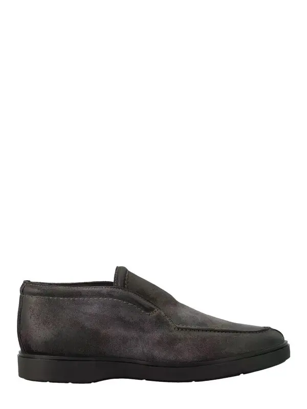 Tagliatore Suede-leather Loafers - Grey