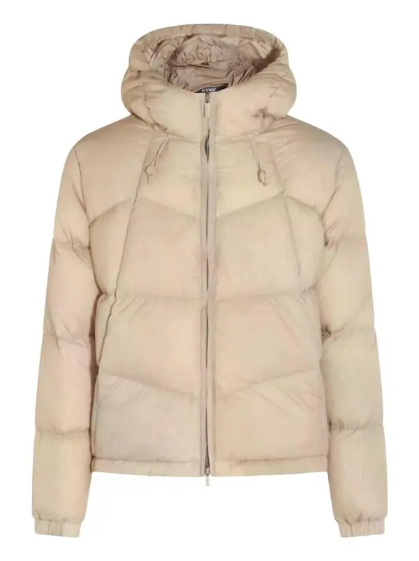 K-WAY Hooded Puffer Jacket - Neutrals