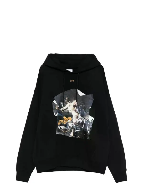 Off-White Artwork-print Hoodie - Black