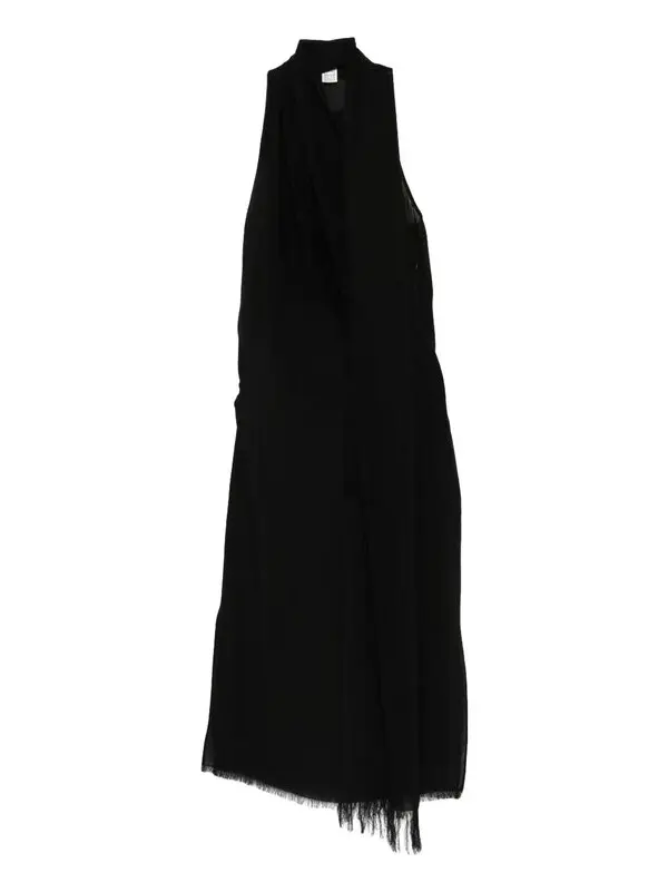TOTEME Draped Fringed Skirt - Black