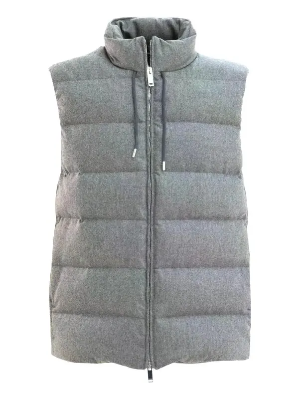 Montedoro Quilted High-neck Gilet - Grey