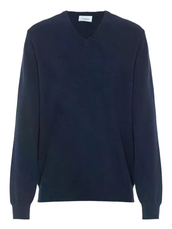 Malo V-neck Cashmere Sweater - Blue