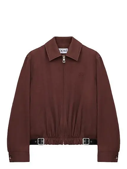 Loewe Belted Cotton-blend Jacket - Coffee