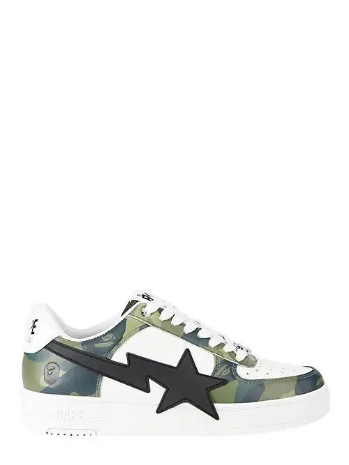 A BATHING APE Sta Os #1 M1 Leather Trainers - Green
