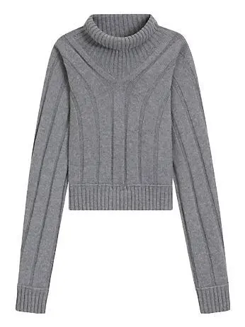BOSS Roll-neck Wool And Cashmere Jumper - Light/pastel Grey