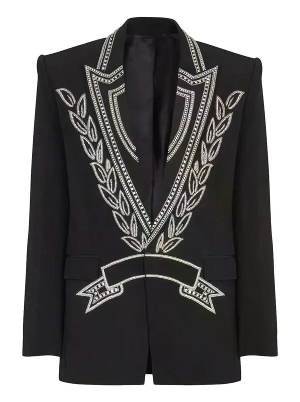 Balmain Crystal-embellished Jacket - Black