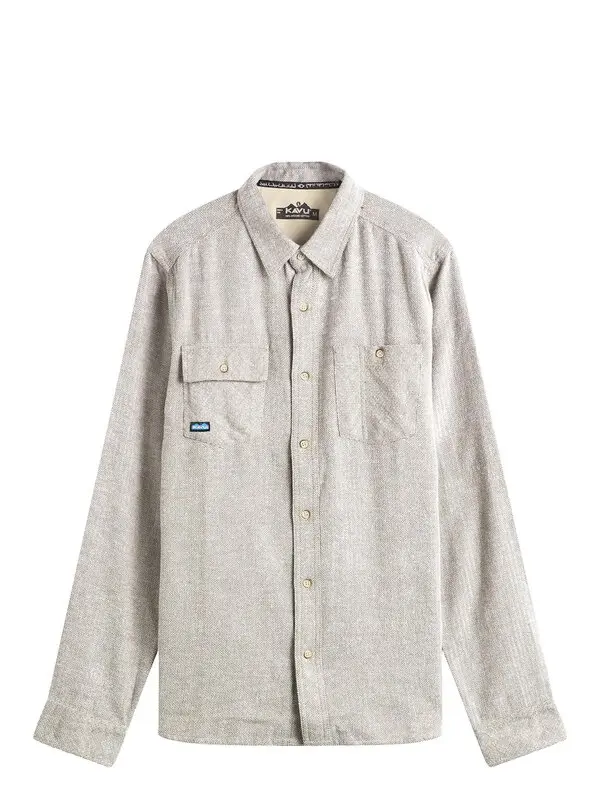 KAVU Langley Herringbone Overshirt - Paper Birch