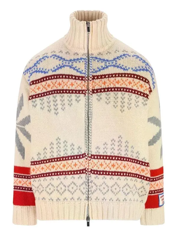 Giada Benincasa Fairisle-pattern Zip-up Jacket - Neutrals