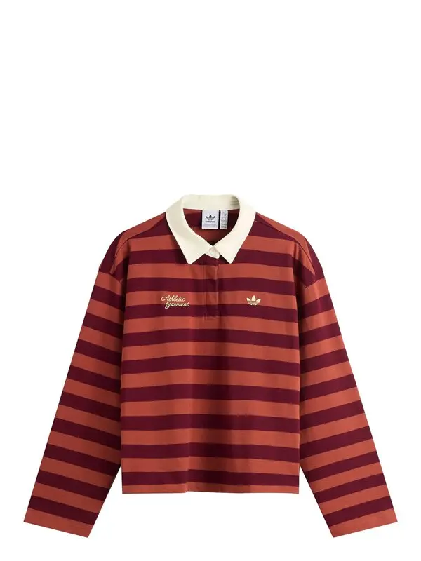 Adidas Ls Gfx Polo - Maroon/wild Sepia