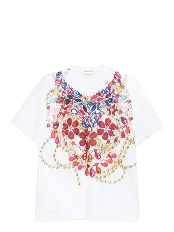 Comme Des Garçons Jewellery-print T-shirt - White