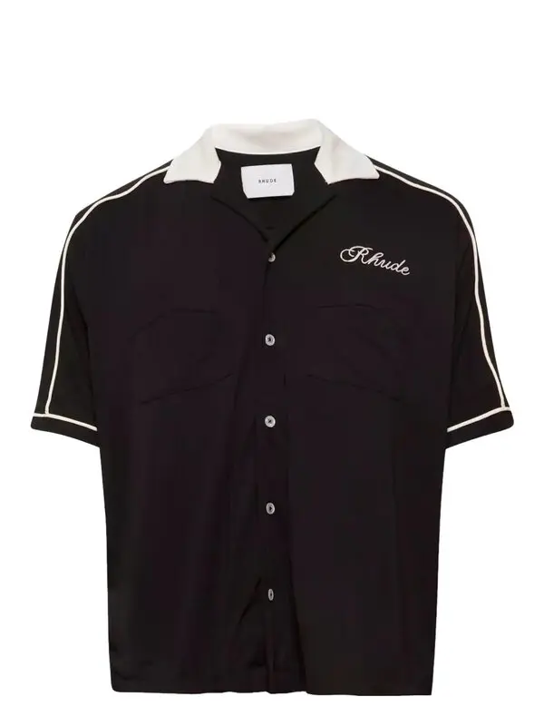 Rhude Oxford Cocktail Club Bowling Shirt - Blue