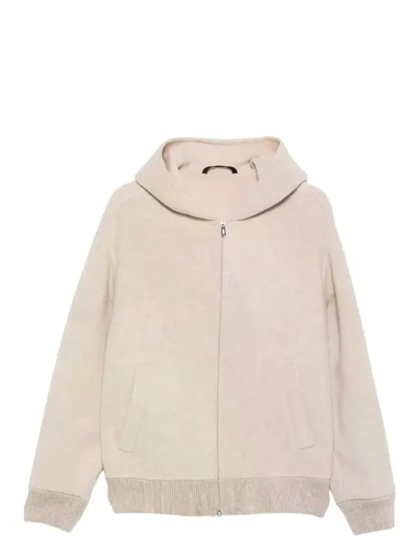 Fedeli Zip-front Hooded Jacket - Neutrals