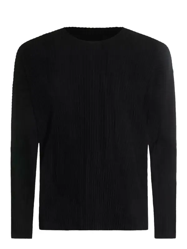 Issey Miyake Plissé Long-sleeved T-shirt - Black