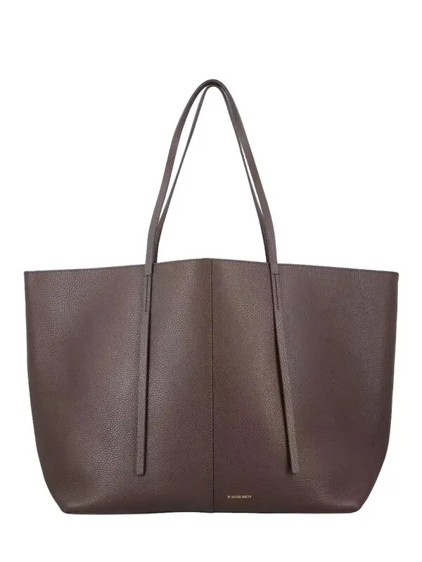 BY MALENE BIRGER Abilla Leather Tote Bag - Brown