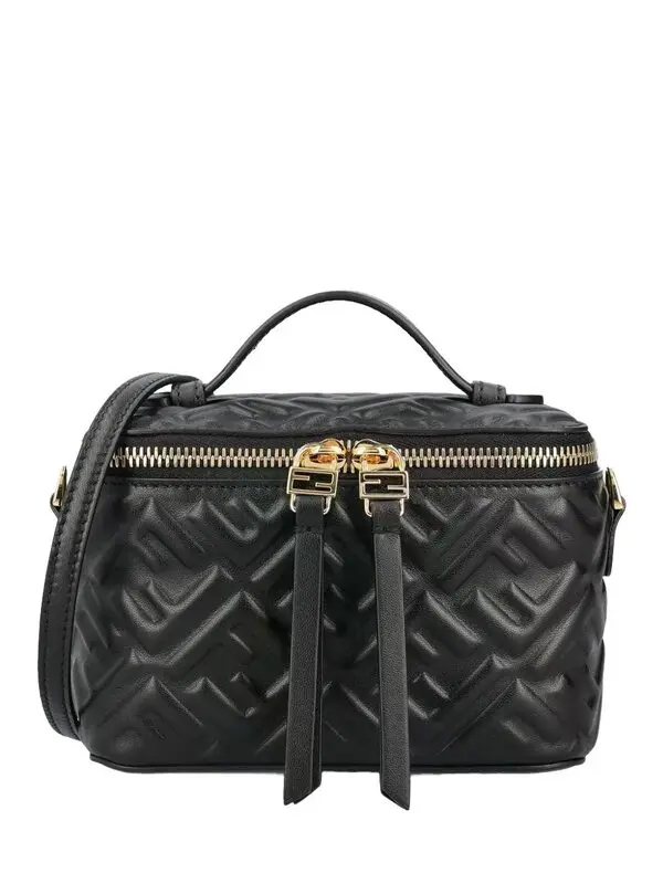 Fendi Vanity Ff-monogram Quilted Tote Bag - Black