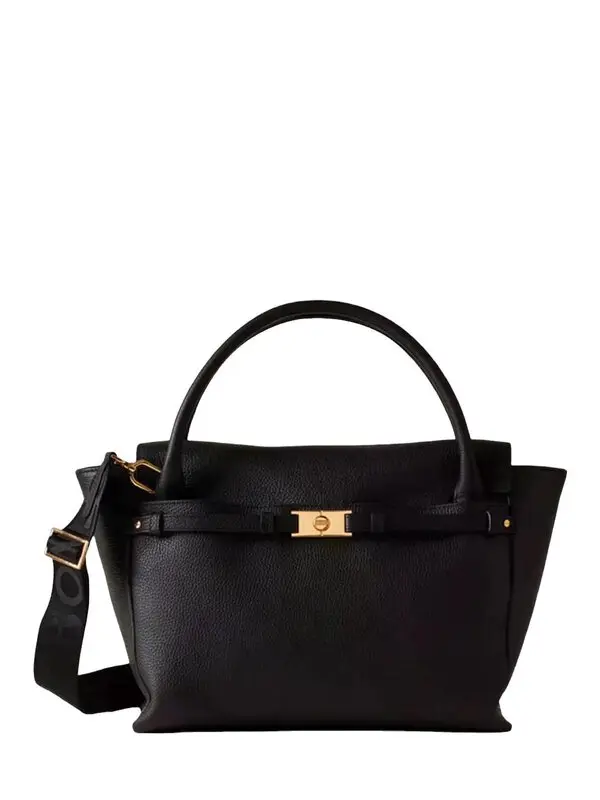 Borbonese Buckle-fastening Leather Tote Bag - Black